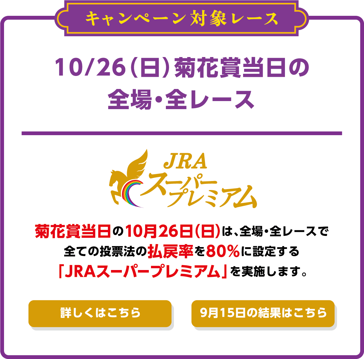 菊花賞キャンペーン| JRA